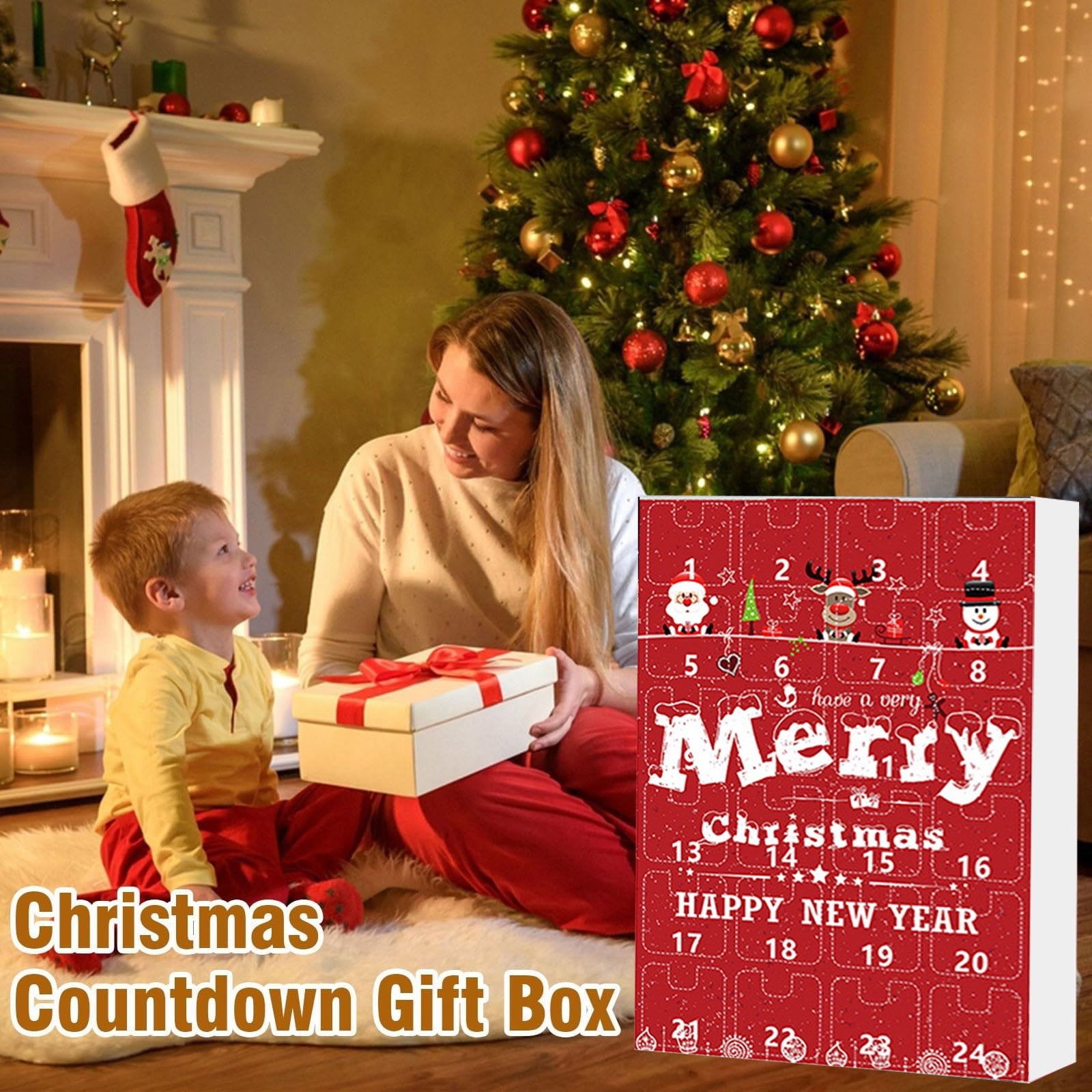 Snowman Home 2024 Holiday Advent Calendar with 3D Santa Figure Festive ...