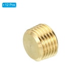 Uxcell 1/8" NPT Brass Hex Countersunk Plugs Counter Sunk Internal Hex Thread Socket Pipe Plugs ...
