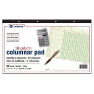 Adams 6-Ring Ledger Binder Refill Sheets, 5x8.5, Green/White, 100 ...
