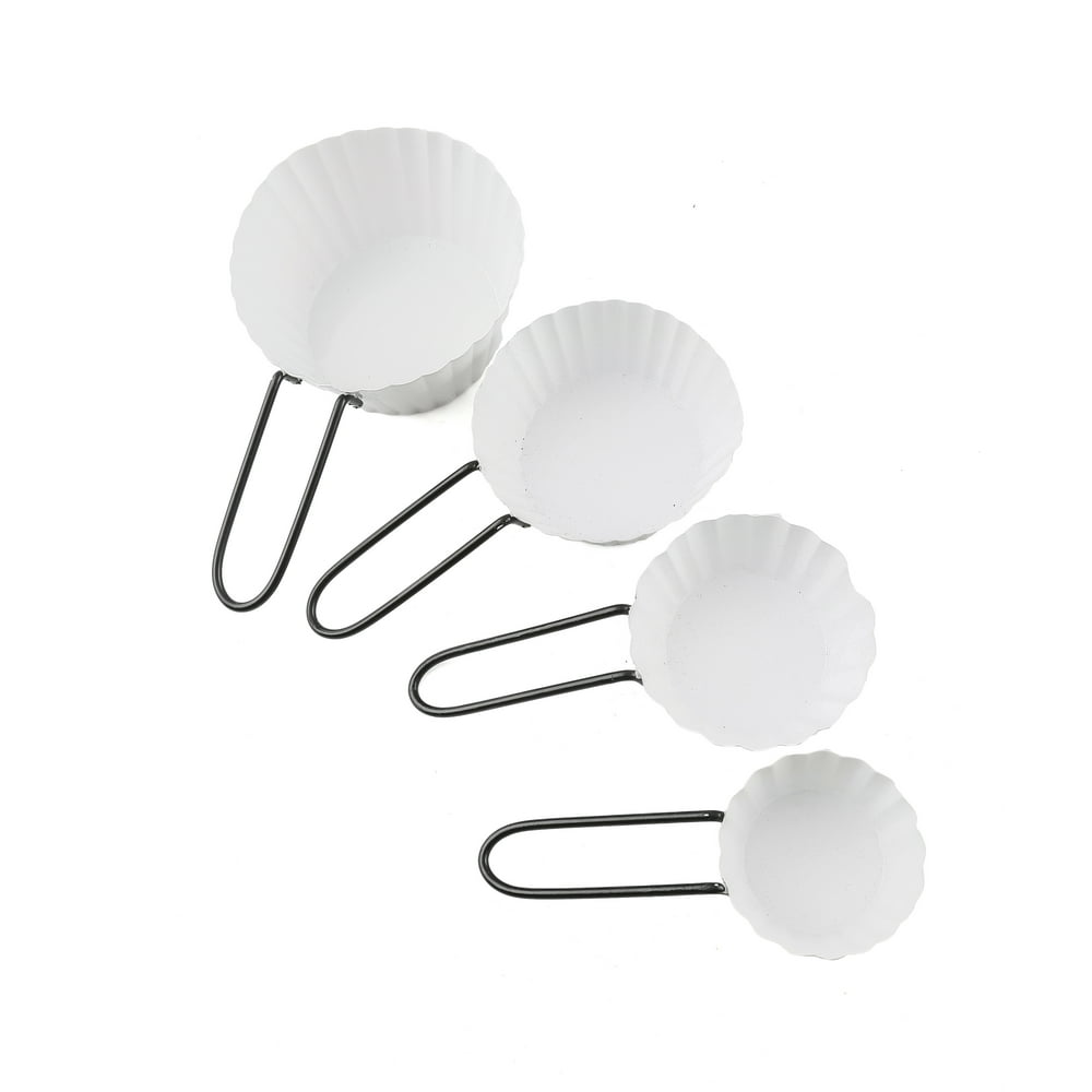 Iron White w/Black Handle Measuring Cups - S/4 - Walmart.com - Walmart.com