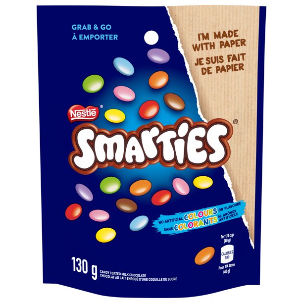 NESTLÉ SMARTIES Candy Coated Milk Chocolate Pouch 130 g, 130 g - Walmart.ca