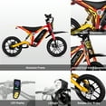 TUTTIO 750W Motor Electric Dirt Bike for Kids Ages 8-14, 36V ARC-1 Electric Motorcycle 5-Speed ...