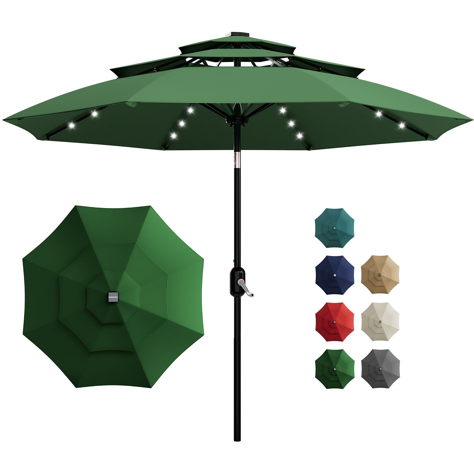 Click here for Glorystar 10ft 3-Tier Patio Umbrella With Solar Le... prices