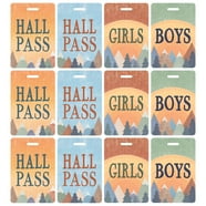 6 Pack - Student Hall Pass Breakaway Lanyards with Location Card Passes ...