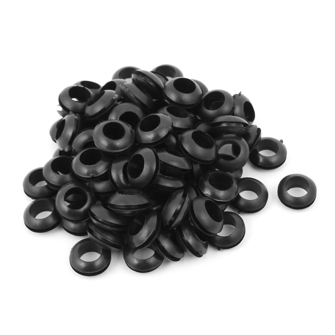 Electric Cable Protector Rubber Ring Wiring Grommets Black 10mm Inner ...