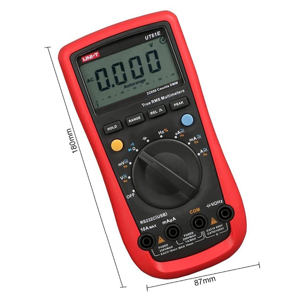 Multímetro Digital Uni-T Ut61E, Medidor De Pc, Conexión De Voltaje Ca Cc, Modo Relativo, 22000 ...