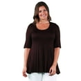 Women's Plus Size Elbow Sleeve Tunic - Walmart.com