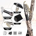Fishing Rod and Reel Combos Pieces Telescopic Spinning Pole Reel Gear ...
