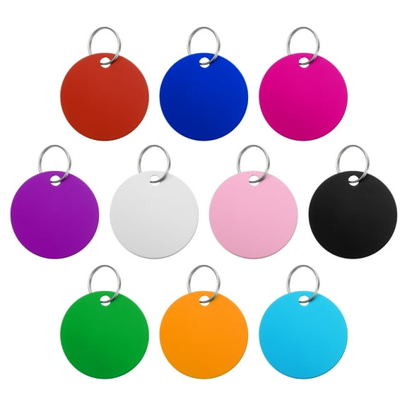 Uxcell Aluminum Blank Tags 1.4 Inch, Round Metal Stamping Blanks Pet ID ...