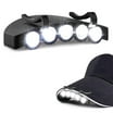 Bright 5 LED Clip on Hat Head Cap Light headlamp Flashlight - Walmart.com