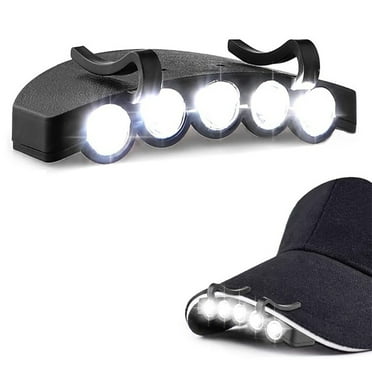 Bright 5 LED Clip on Hat Head Cap Light headlamp Flashlight - Walmart.com