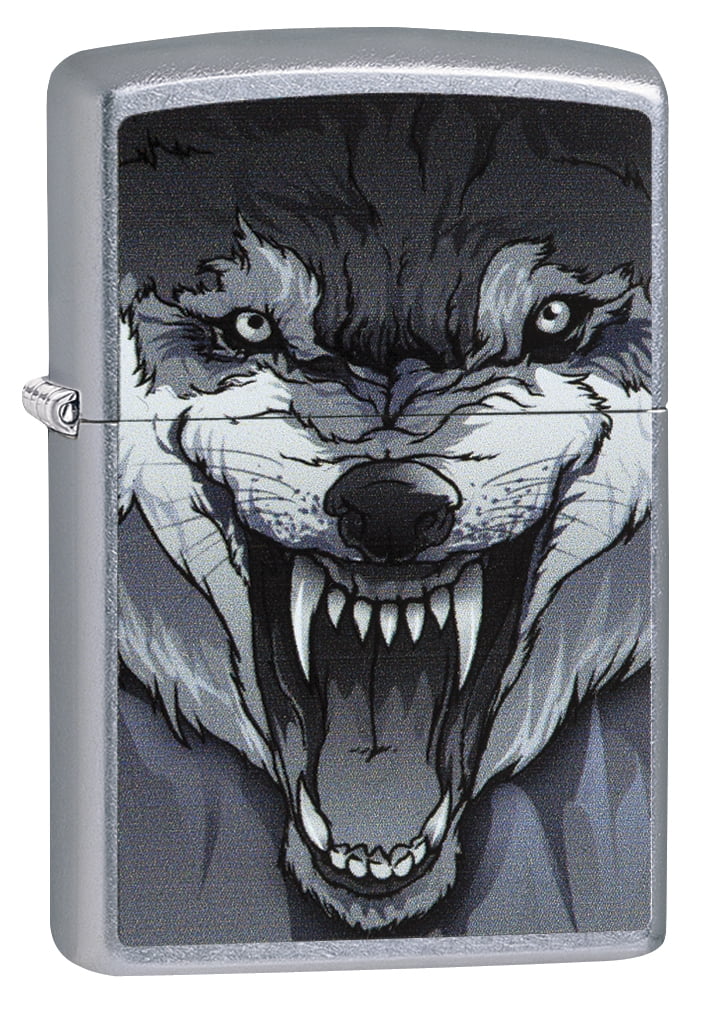 Zippo Lighter - Wolf Design - Walmart.com