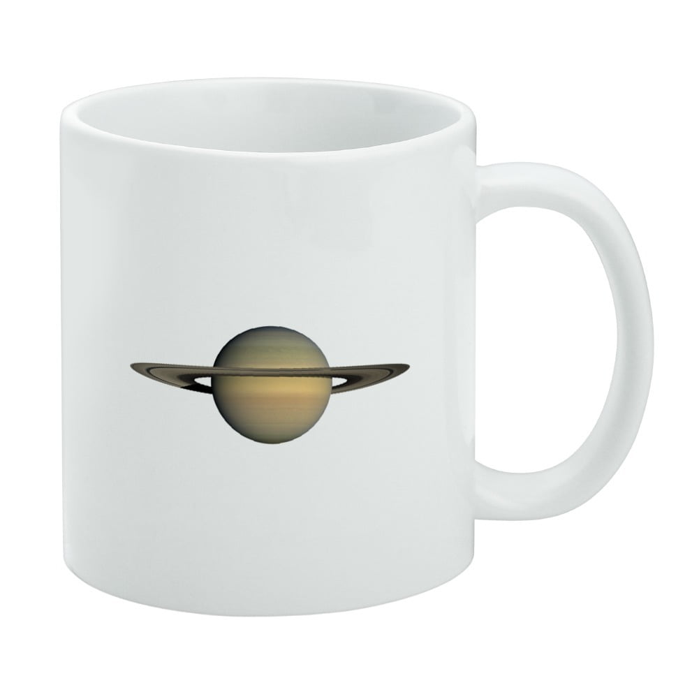 Planet Saturn with Rings Solar System White Mug - Walmart.com