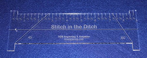 Stitch in The Ditch Ruler Template 9 Inches 1/4 Inch Thick - Walmart.com