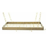 The Gourmet Rectangle Kitchen Pot Rack with Grid - Walmart.com