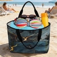 Black Teal Marble Mesh Beach Bag for Women Men,Large Beach Tote ...