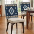 Boho Geometric Retro Lines Chair Covers Set of 6 Abstract Tribal ...
