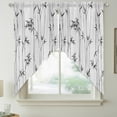 Black Bamboos Swag Curtain Valance for Window 2 Panels Minimalist ...