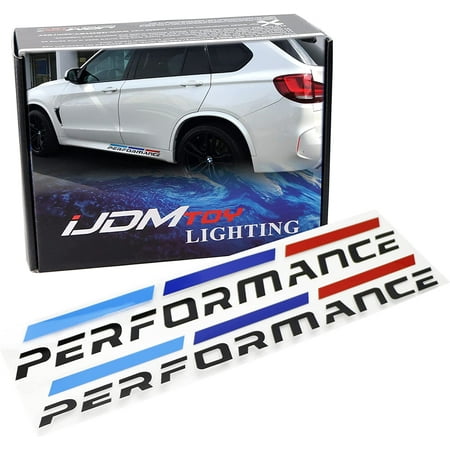 (2) 20x3-Inch Iconic M-Performance Tri-Color Stripe Decal Stickers ...