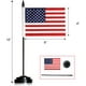 ANLEY USA Deluxe Desk Flag Set - 6 in x 4 in American US Desktop Flag ...