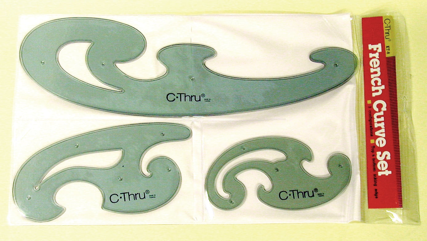 C-Thru French Curve, 3-Piece Set - Walmart.com