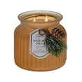 Mainstays Hazelnut Cream Scented Candle 2-Wick Ribbed Yellow Jar 17.5oz ...