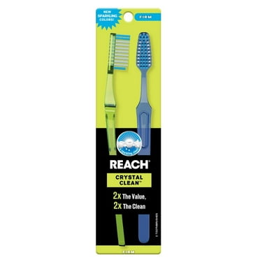 Reach Crystal Clean Toothbrush, Medium - (Pack of 2) - Walmart.com