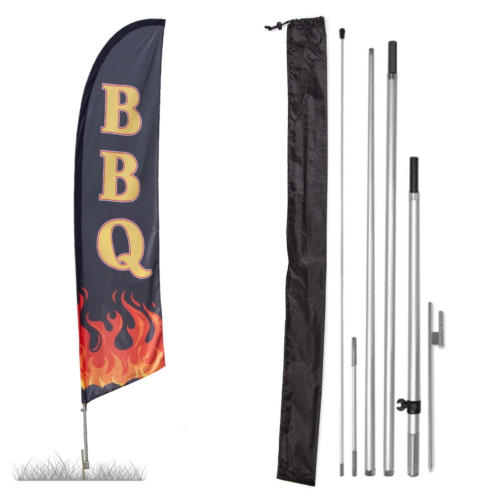 Vispronet Premium BBQ Feather Flag Kit - Includes 13ft Sectional ...