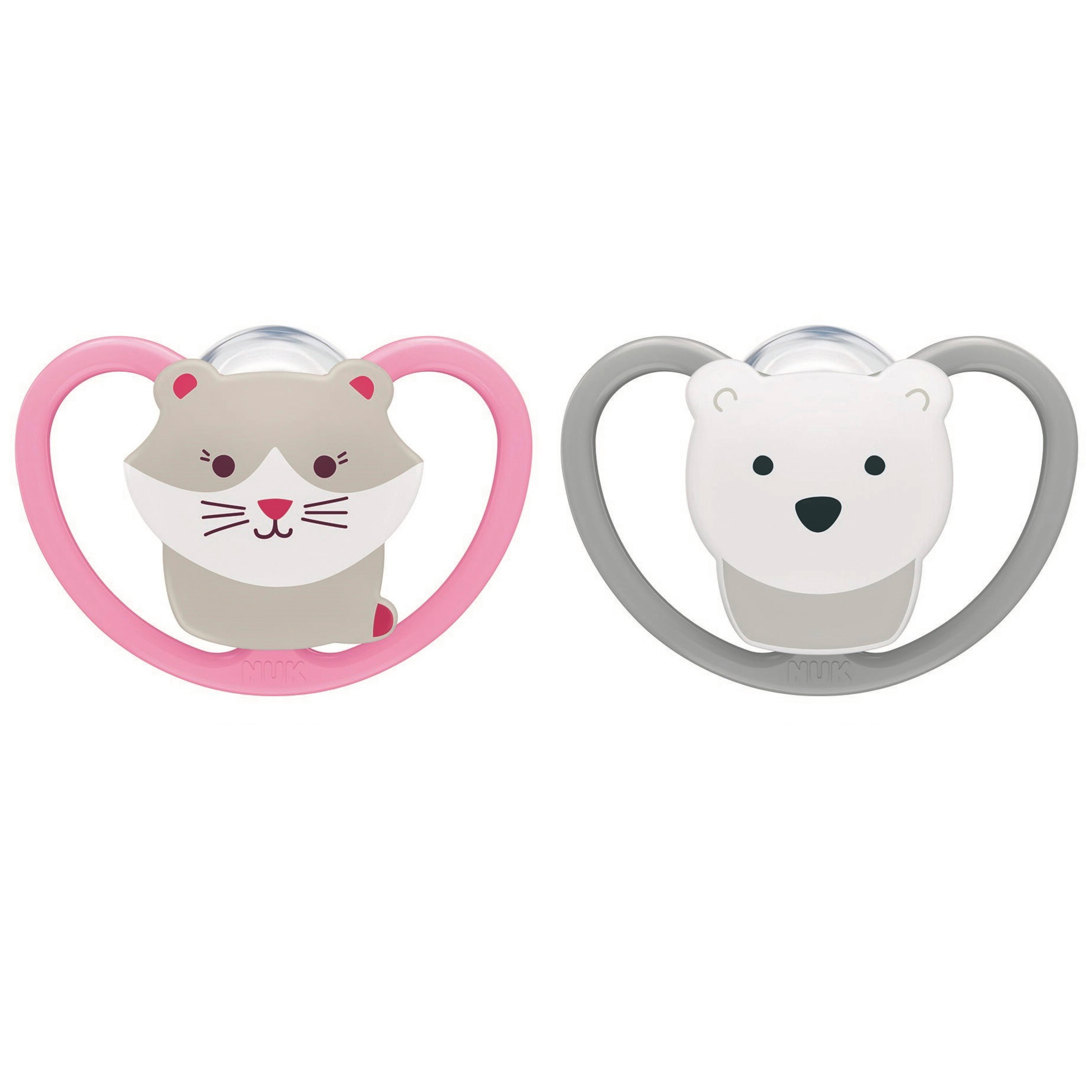 NUK Space Orthodontic Pacifiers, 0-6 Months, 2-Pack - Walmart.com ...