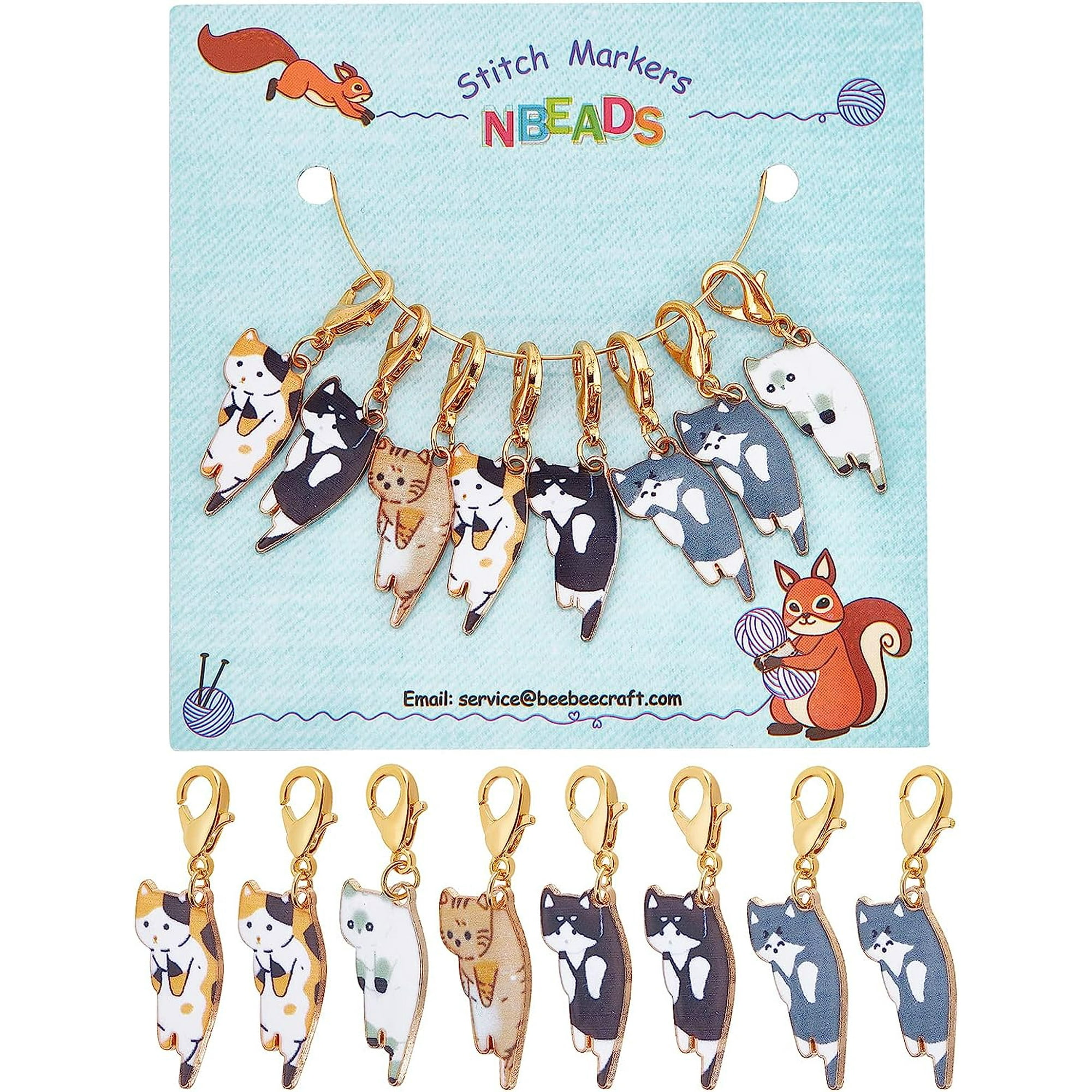 Click here for Nobrand 8 Pcs Cat Stitch Markers Alloy Enamel Croc... prices