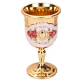 Metal Goblet Cup Exquisite Engraved Sturdy Retro Style For Wine Liquor ...