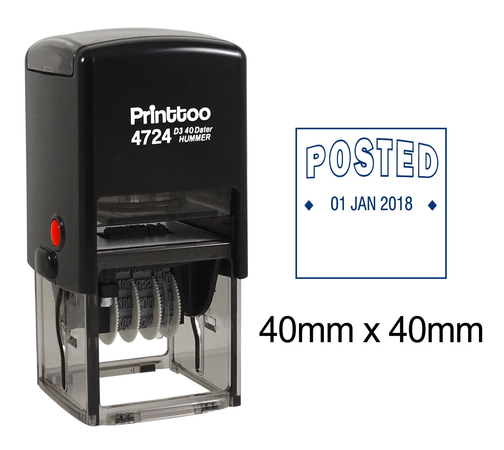 Printtoo Self Inking Dater Stamp With Posted Text Office Stationery ...