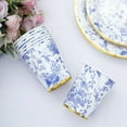 Efavormart 24 Pack | 9oz Blue Chinoiserie Floral Paper Cups with Gold ...