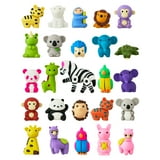 Pen+Gear Animal Eraser Pals 25 Count Colorful Animal-Shaped Erasers for ...