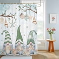 Bathroom Shower Curtain Cartoon Gnome Starfish Sand Money Waterproof ...