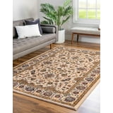 Rugs.com Medina Collection Rug – 6' x 9' Ivory Medium Rug Perfect For ...