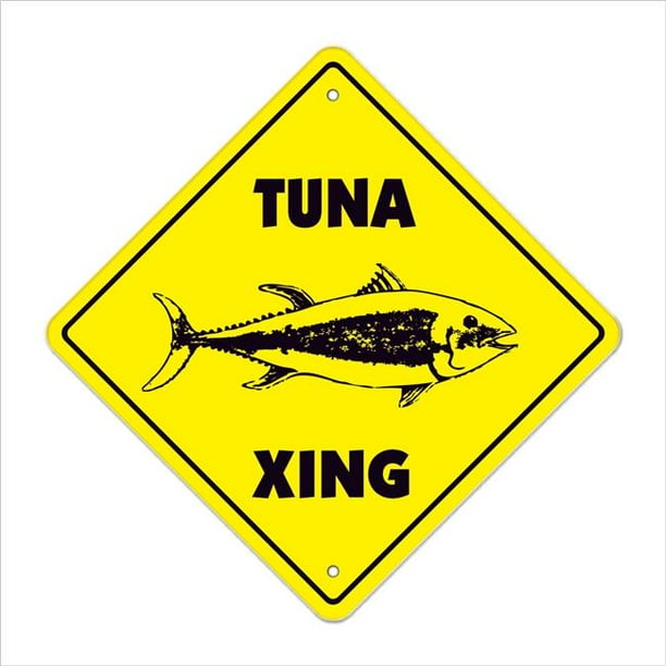 SignMission X-Tuna 12 in. Tuna Zone Xing Crossing Sign - Walmart.com