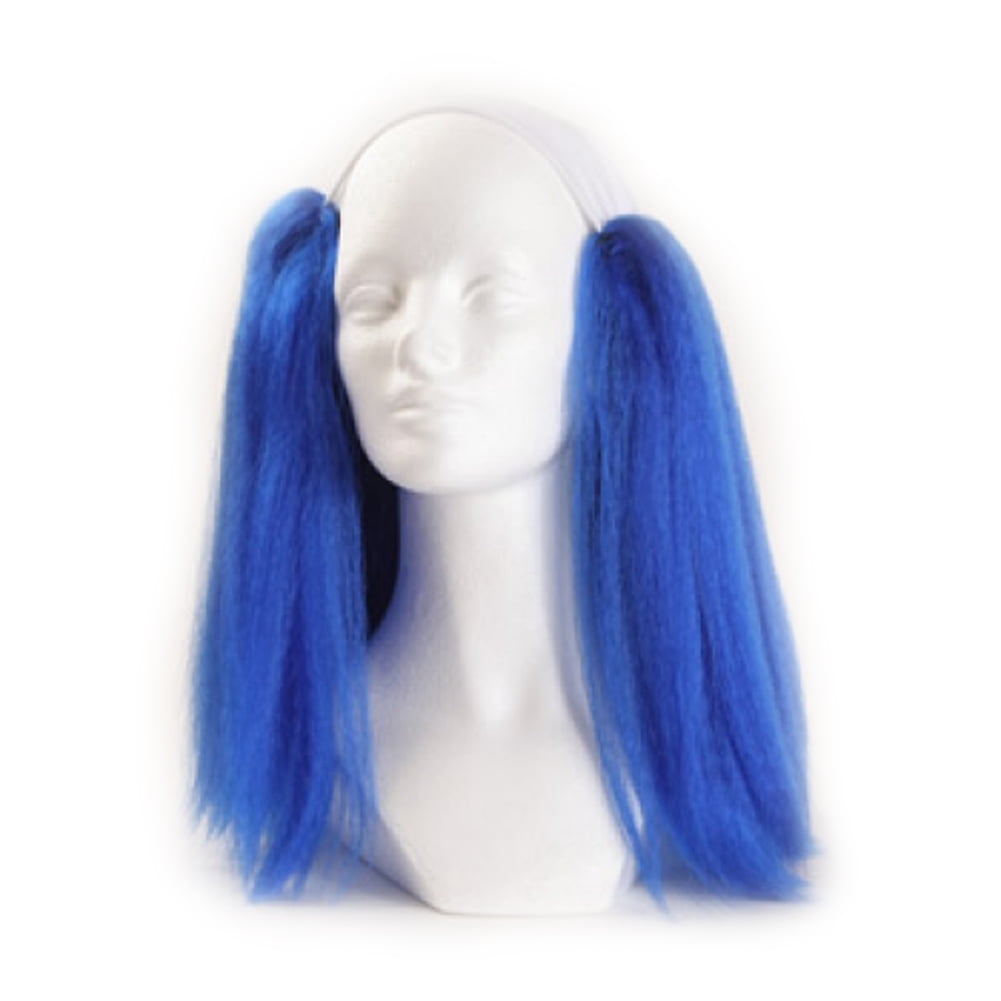 Clown Antics Blue Bald Clown Straight Wig - Walmart.com