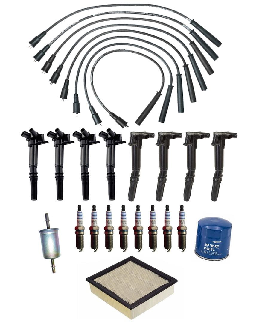 Wires Ignition Coils Spark Plugs Air Oil Filters for Ford F250 6.2 2010 ...