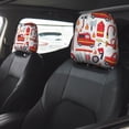 Car Headrest Cover 2 Pcs Soft Water Resistant Elastic Bottom Machine ...