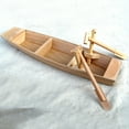 Lotatory 2pcs Wooden Mini Boat Model Small Wooden Fishing Boat Small ...