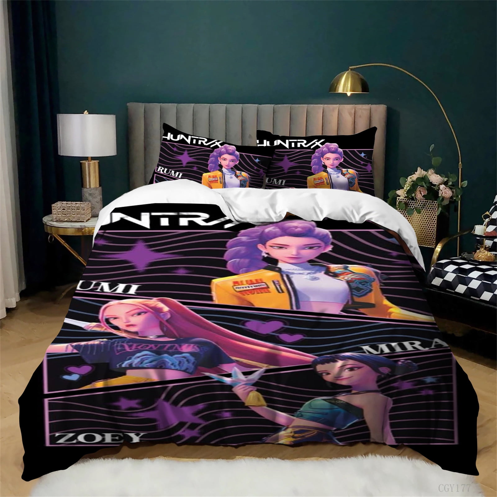 Click here for Rilin Kpop Demon_hunters Bedding Duvet Cover Set 3... prices