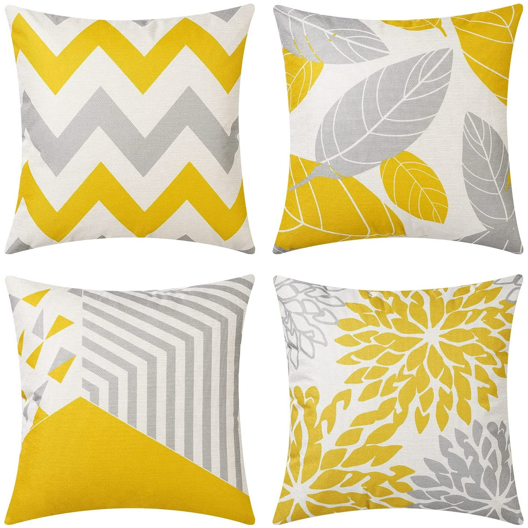 Click here for Joocar Modern Throw Pillow Covers  Set Of 4 Yellow... prices