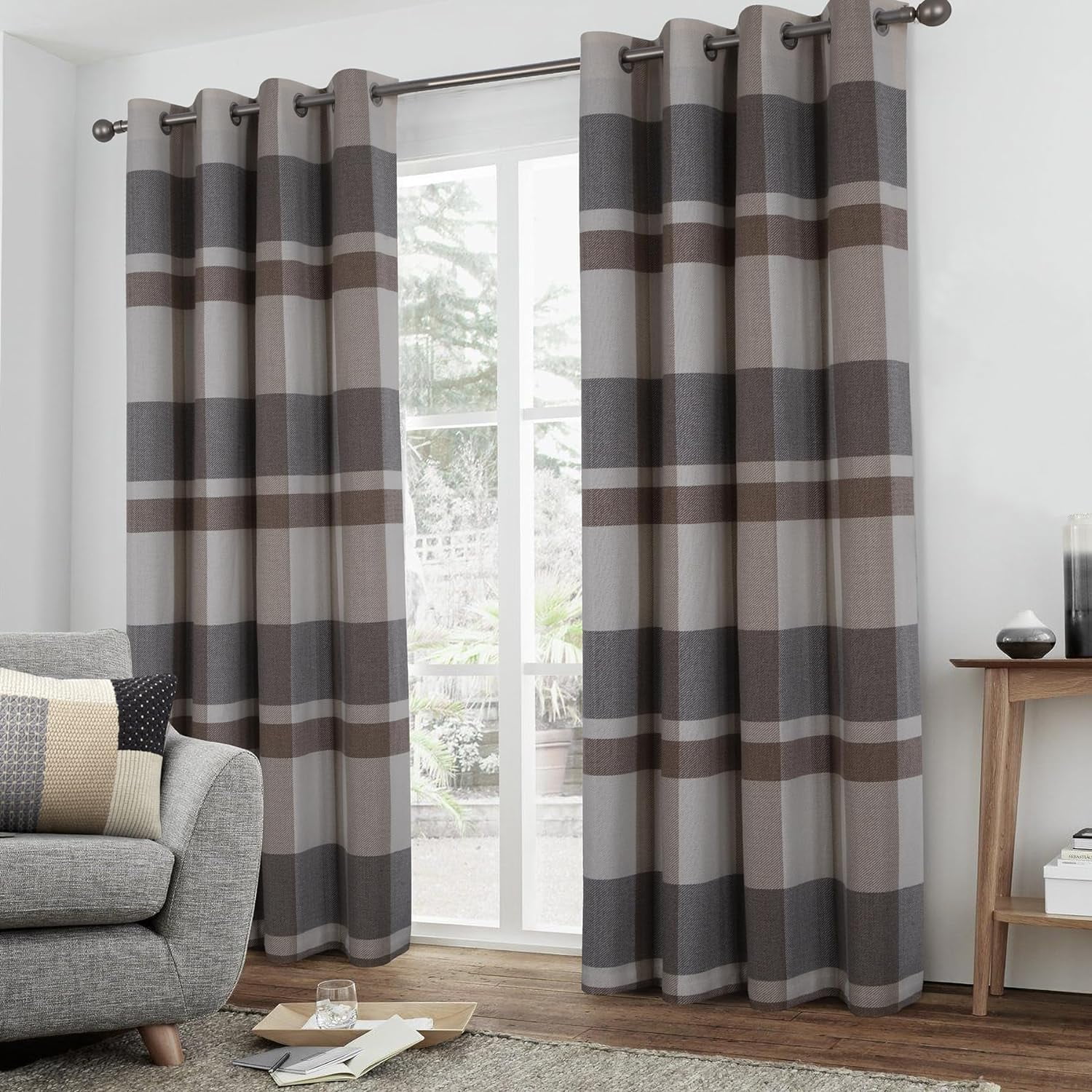 Click here for Sstsjzm 100 Blackout Plaid Curtains For Bedroom Li... prices