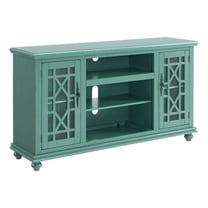 Bowery Hill Modern / Contemporary Rustic Turquoise Solid Wood 65" TV ...