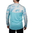 Realtree Mens Long Sleeve Jersey Recycled Polyester UPF Scent Control Crystal Blue Teal ...