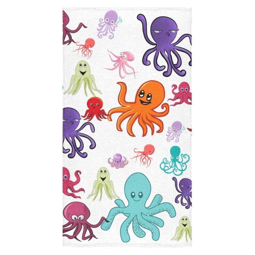 ZKGK Octopus Towel Beach Towel Bath Towel Bathroom Shower Towel Bath ...
