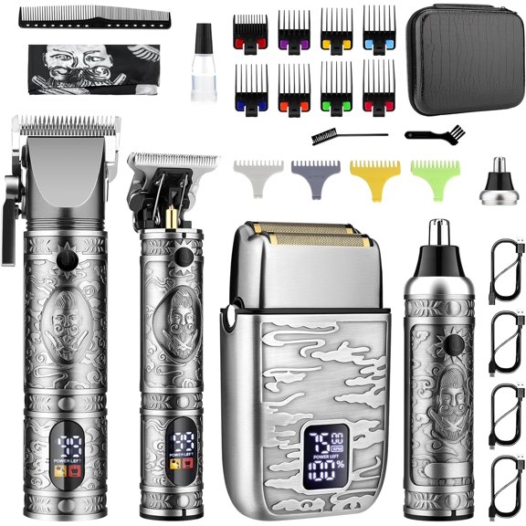 Royal Clips Professional Fade Kit - Clippers, Trimmer & Foil Shaver Set ...