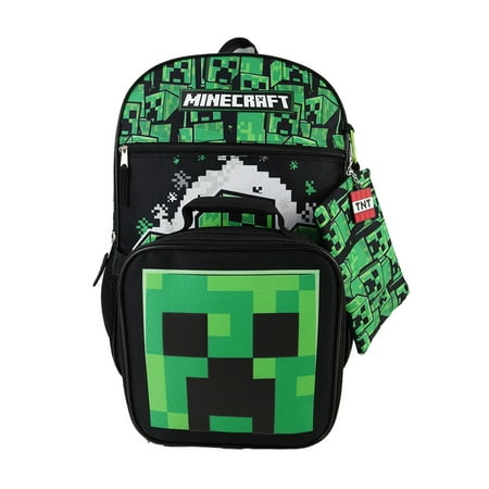 Minecraft Creeper 5 Piece 16" Backpack Set | Walmart Canada