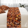 Bed Runner for Queen Size Bed, Maple Leaf Autumn 3 Pcs Bedding Runner ...